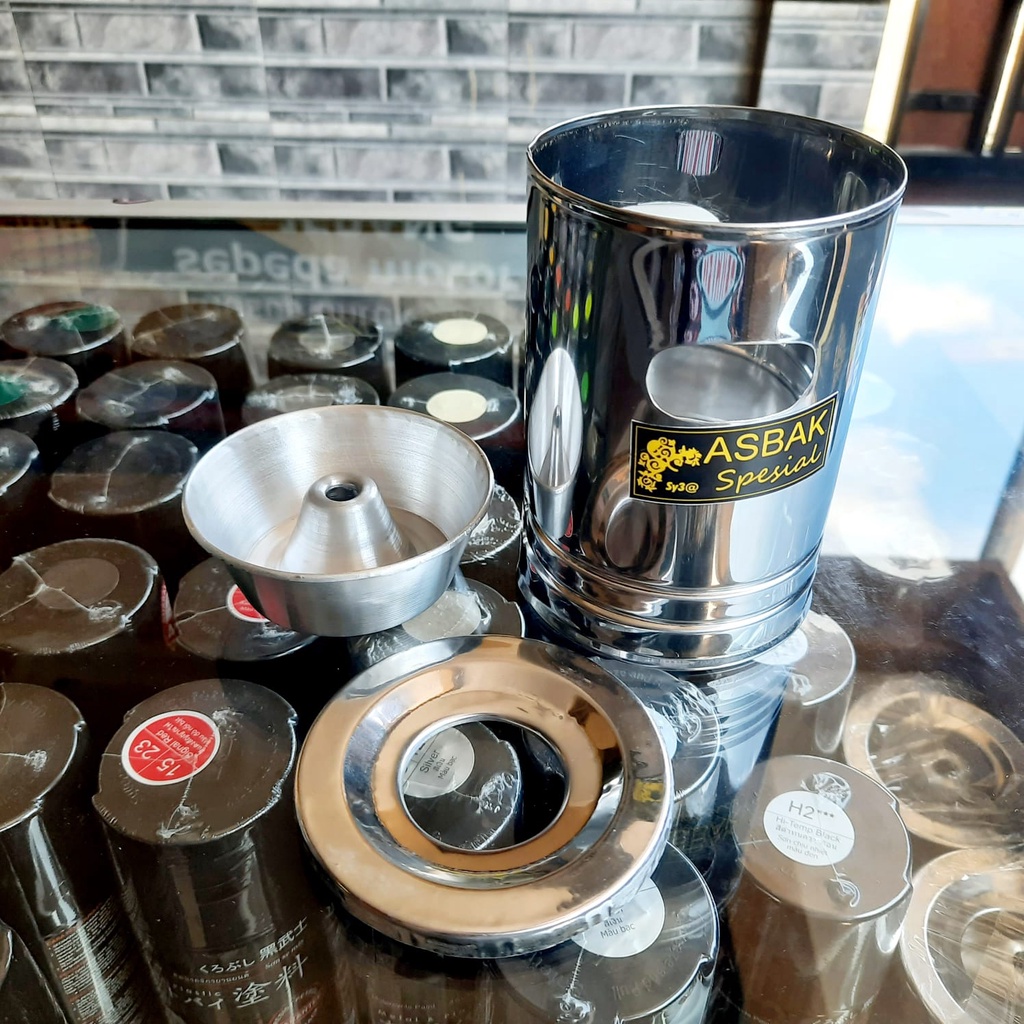 Jual Asbak Rokok Stainless / Asbak Mini Stainless / Tempat Sampah Mini ...