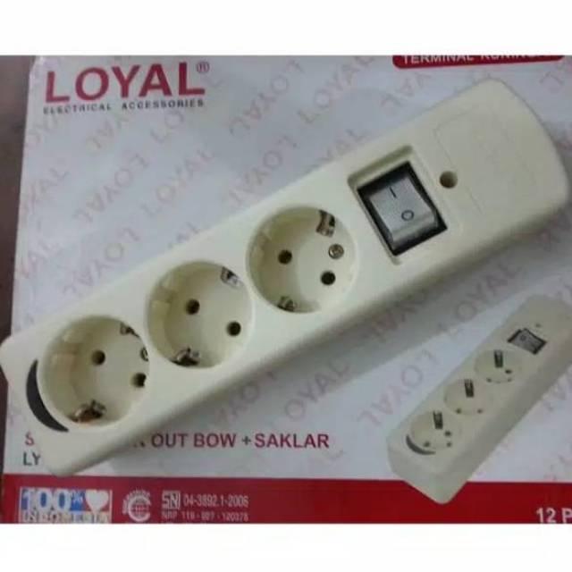 Jual Stop Kontak 3 Lubang Arde + Saklar Terminal Loyal LY-233 | Shopee ...