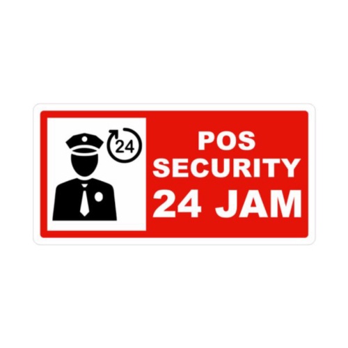 Jual Rambu Pos Security 24 Jam 30cm x 15cm Akrilik | Shopee Indonesia