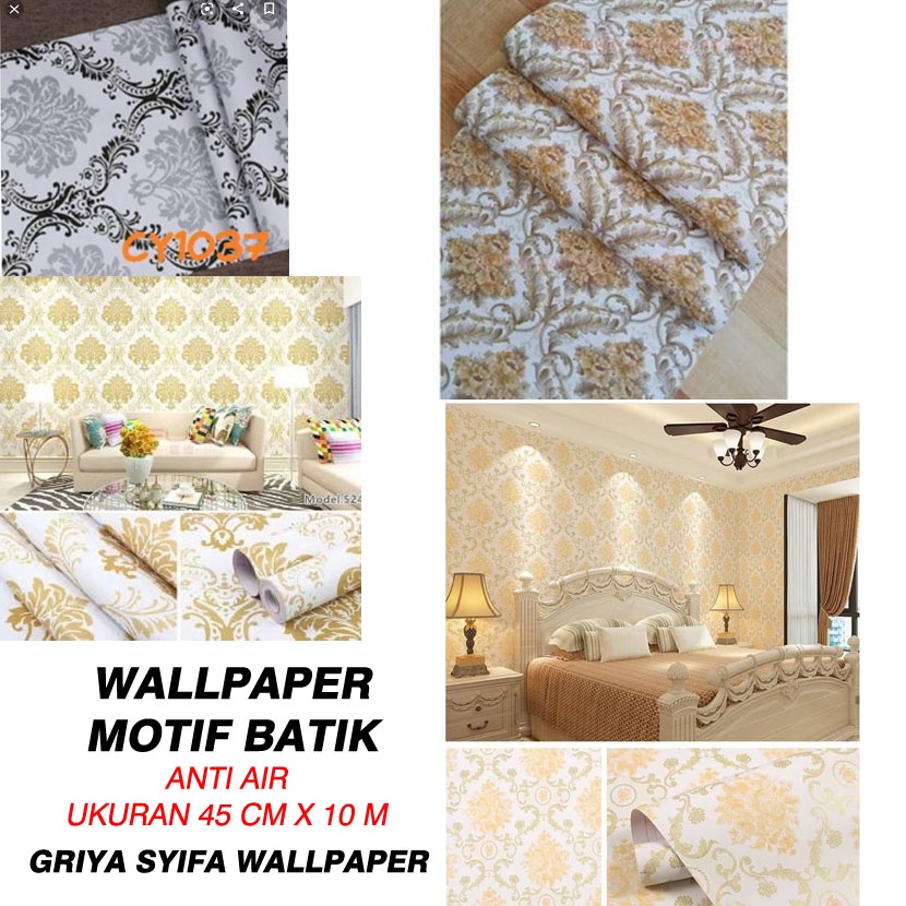 Jual Wallpaper Dinding Motif Batik ukuran 45cm x 10m | Shopee Indonesia