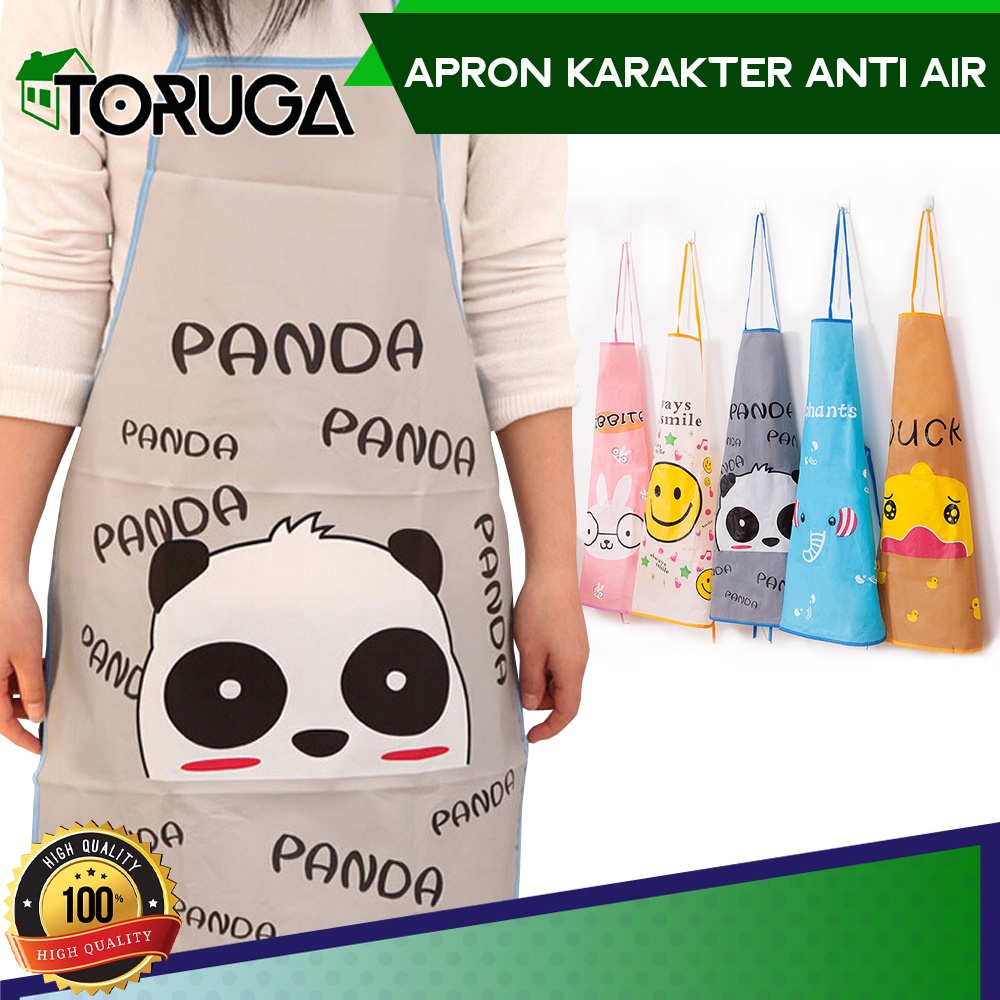 Jual Apron Celemek Dapur Masak Anti Air Waterproof Karakter Kartun Lucu ...