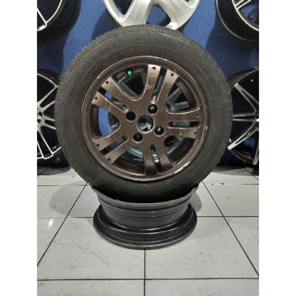 Jual velg oem jazz r14 plus ban 175 65 r14 lubang baut 4x100 | Shopee ...