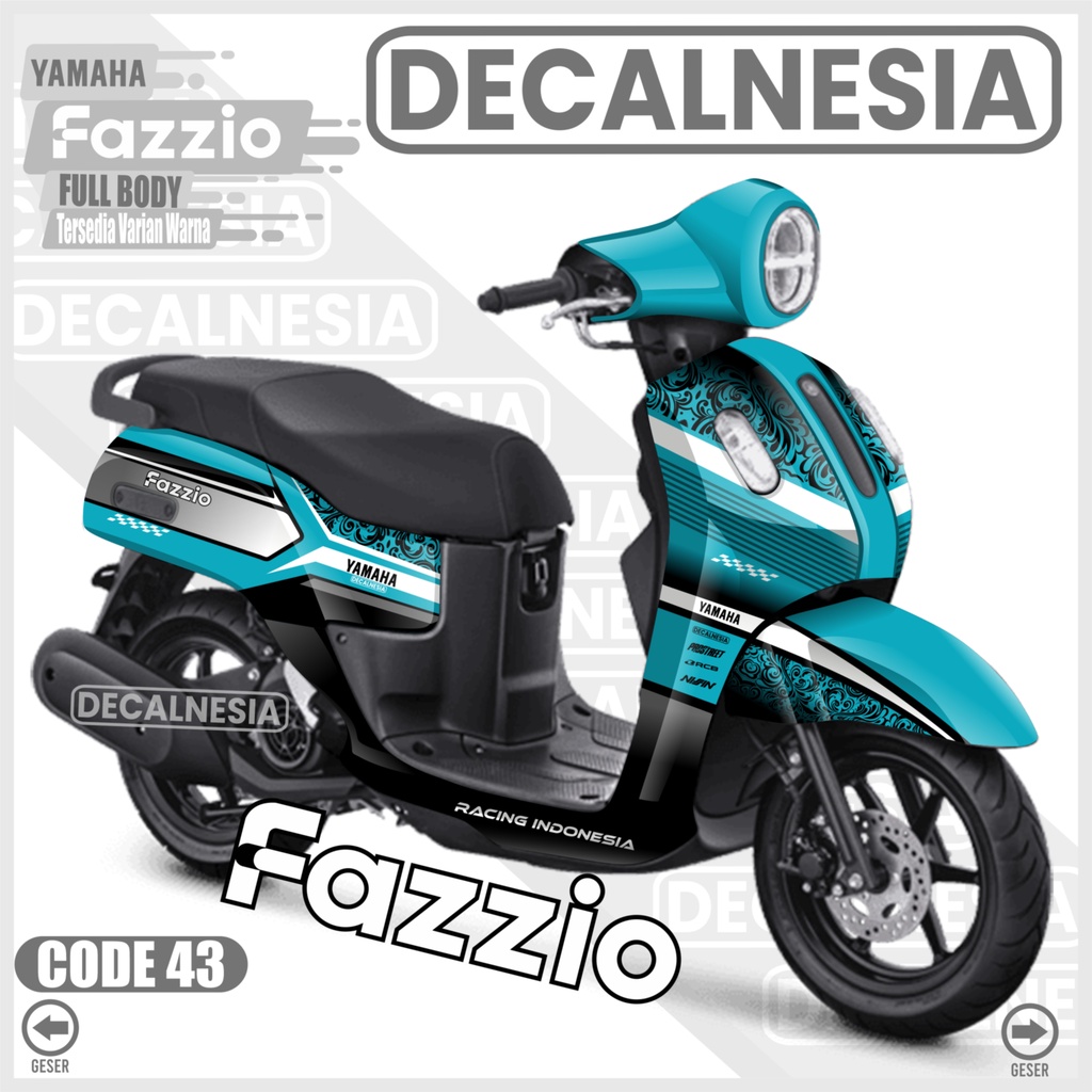 Jual Sticker Decal Yamaha Fazzio Full Body Sticker Motor Variasi 2022 ...