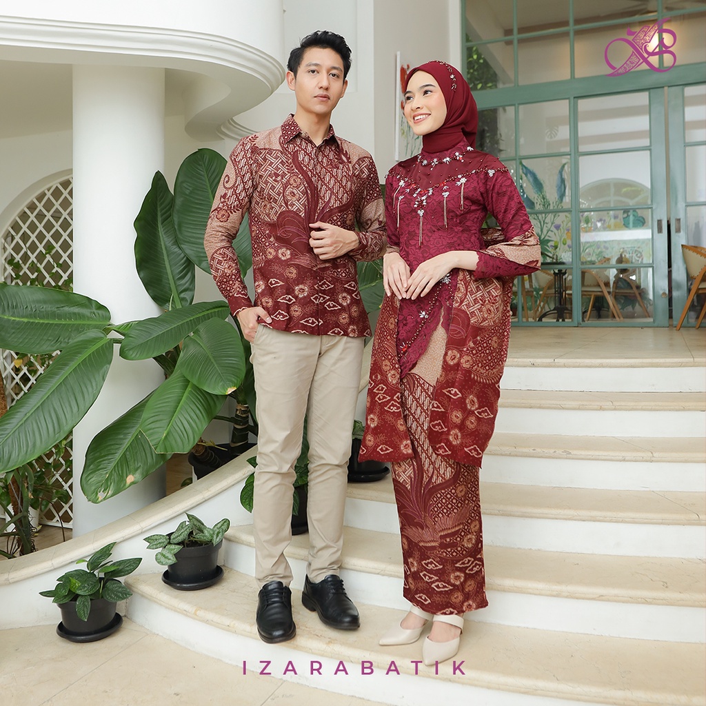 Jual IZARABATIK - Zavia Series Set Kebaya Batik Modern Couple Wisuda ...