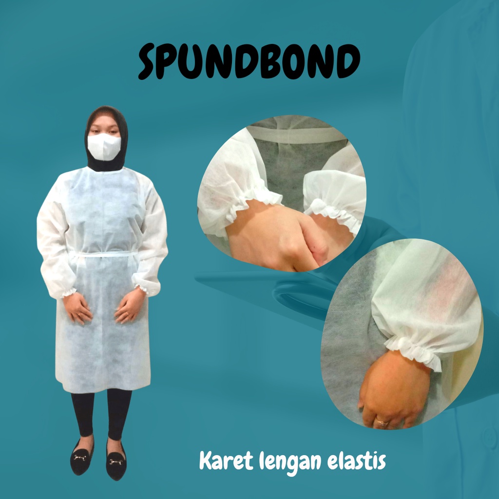 Jual GOWN MEDIS / SURGCAL GOWN / GOWN APD Disposable Spundbond 35 GSM ...