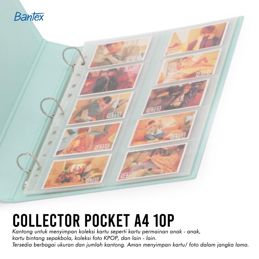 Jual Bantex Collector Photocard Sleeve 10P Tempat Foto Idol Size A4 10 ...