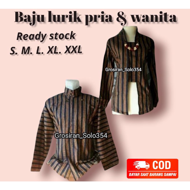 Jual Baju lurik jawa pria / baju lurik wanita / surjan lurik / kebaya lurik / baju adat jawa ...