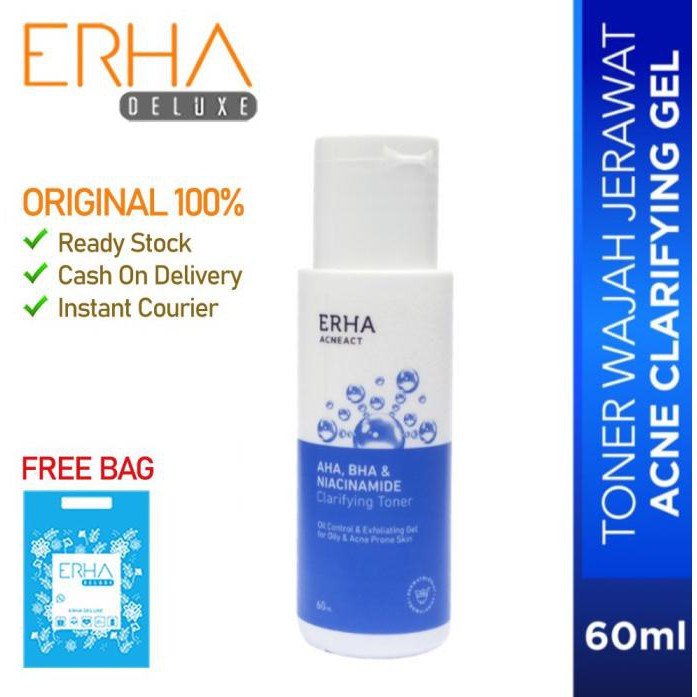 Jual ERHA ACNE CLARIFYING GEL, TONER & OIL CONTROL | Shopee Indonesia