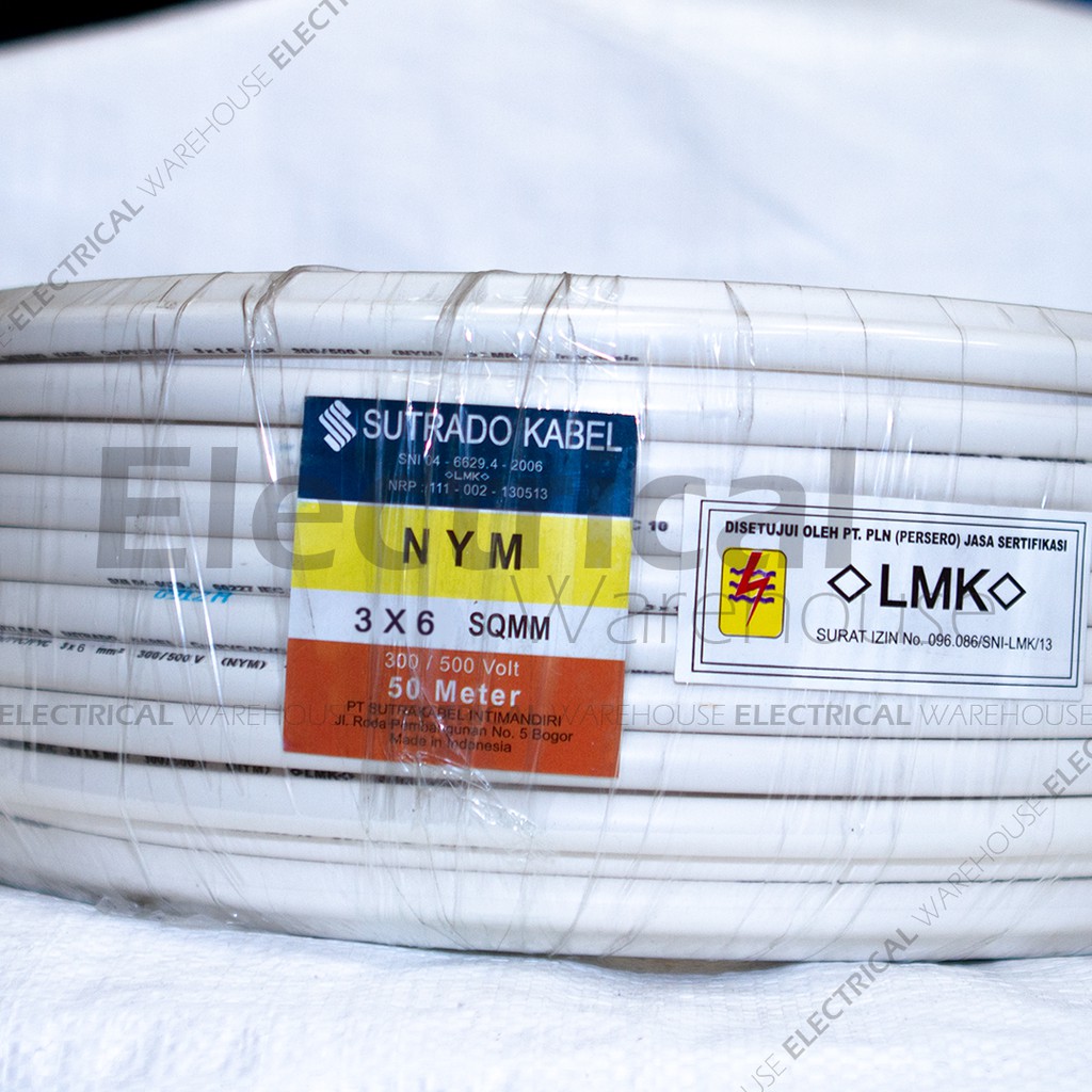 Jual Kabel Listrik NYM 3x6mm2 SUTRADO ( 3x6mm 3x6 mm 3 X 6 mm2 ...