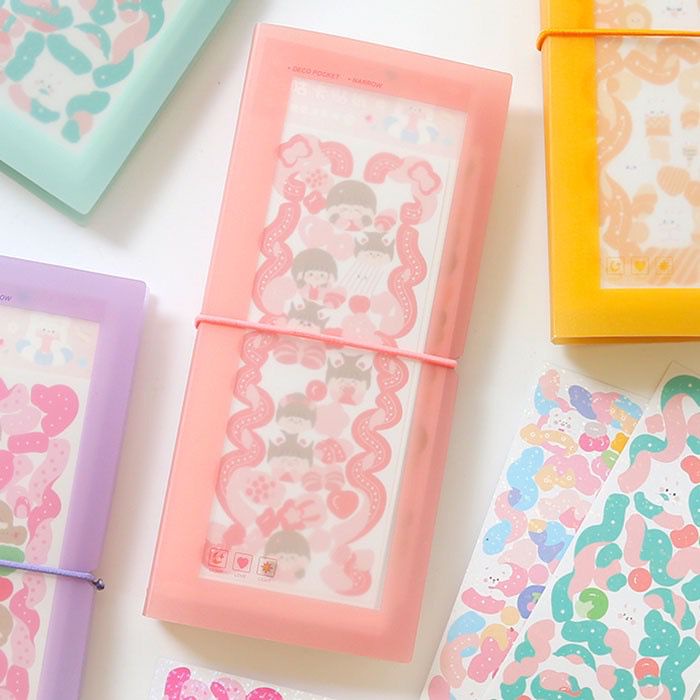 Jual [HARU] 30P Long Sticker Storage Book Tempat Penyimpanan Stiker ...