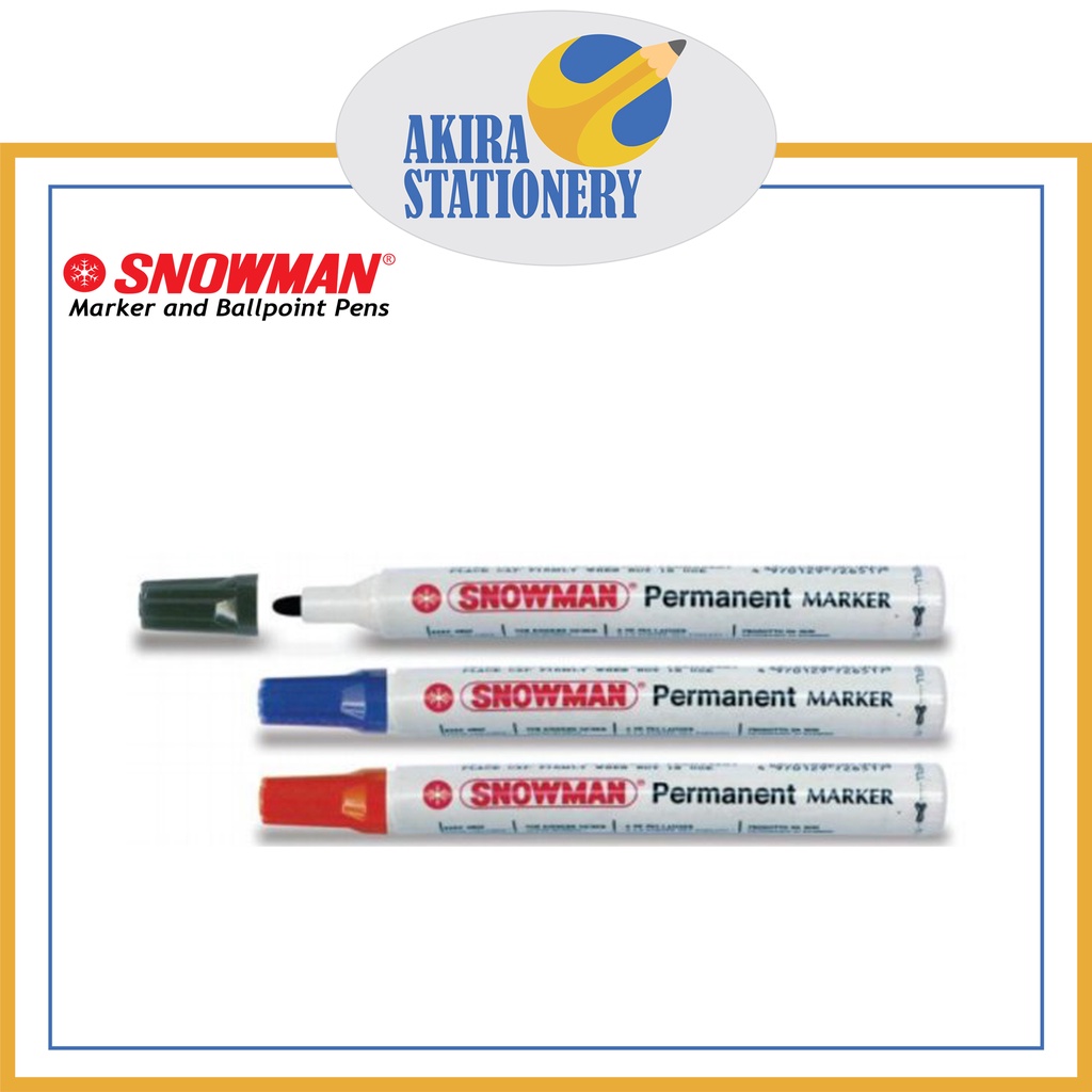 Jual Spidol SNOWMAN G 12 Permanent Marker / Papan Tulis Permanent G-12 ...