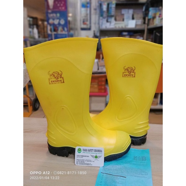 Jual Sepatu safety boot WAYNA INYATI steel toe cap | Shopee Indonesia