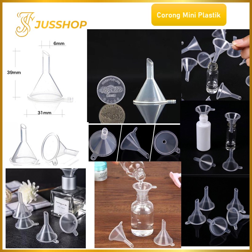 Jual Corong Mini Plastik Transparan Funnel Mini Corong Essential Oil ...