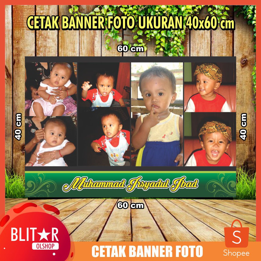 Jual Cetak Banner Foto Ukuran 40x60 cm Free Desain | Shopee Indonesia