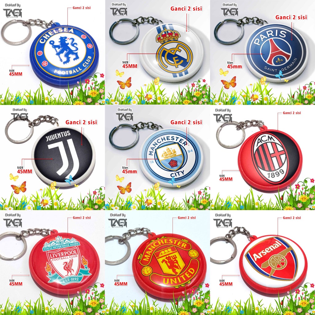 Jual Keychain Football Logo CHELSEA / LIVERPOOL/ Gantungan Kunci Club ...