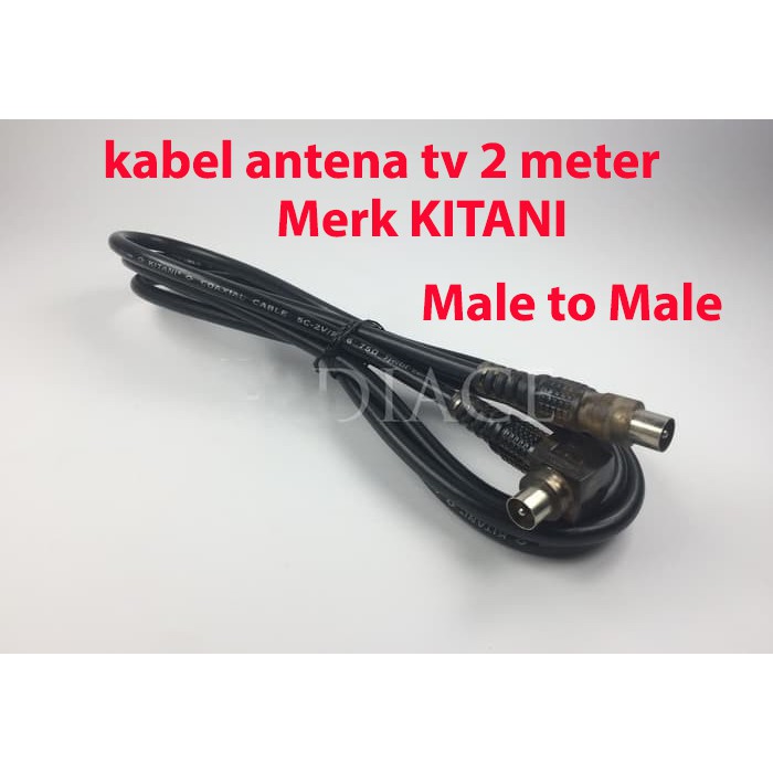 Jual Kabel Antena TV 2M KITANI With Jek TV - Coaxial Cable Male to L ...