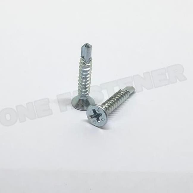 Jual Sale!!! Sekrup SDS FH 8x25 100 pc Self Drilling Screw Flat Head ...