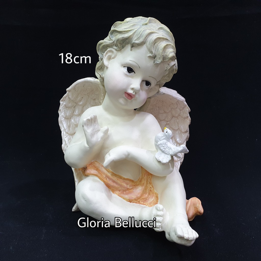 Jual patung pajangan angel burung merpati miniatur malaikat dekorasi ...