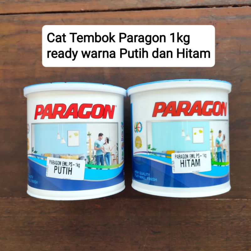 Jual Cat Tembok Dinding Paragon PUTIH dan Hitam 1kg cat interior ...