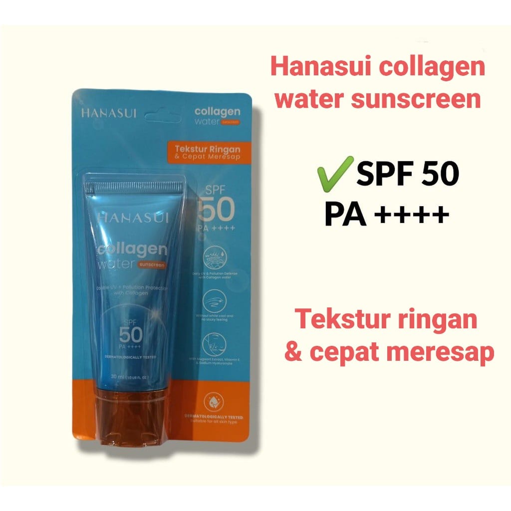 Jual Hanasui Collagen Water Sunscreen SPF 50 PA++++ | Shopee Indonesia