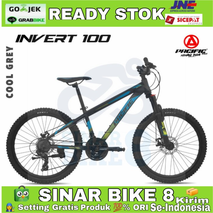 Jual Sepeda Gunung 24 Inch MTB PACIFIC INVERT 100 3x 7 Speed Rem Cakram - Cool Grey | Shopee ...