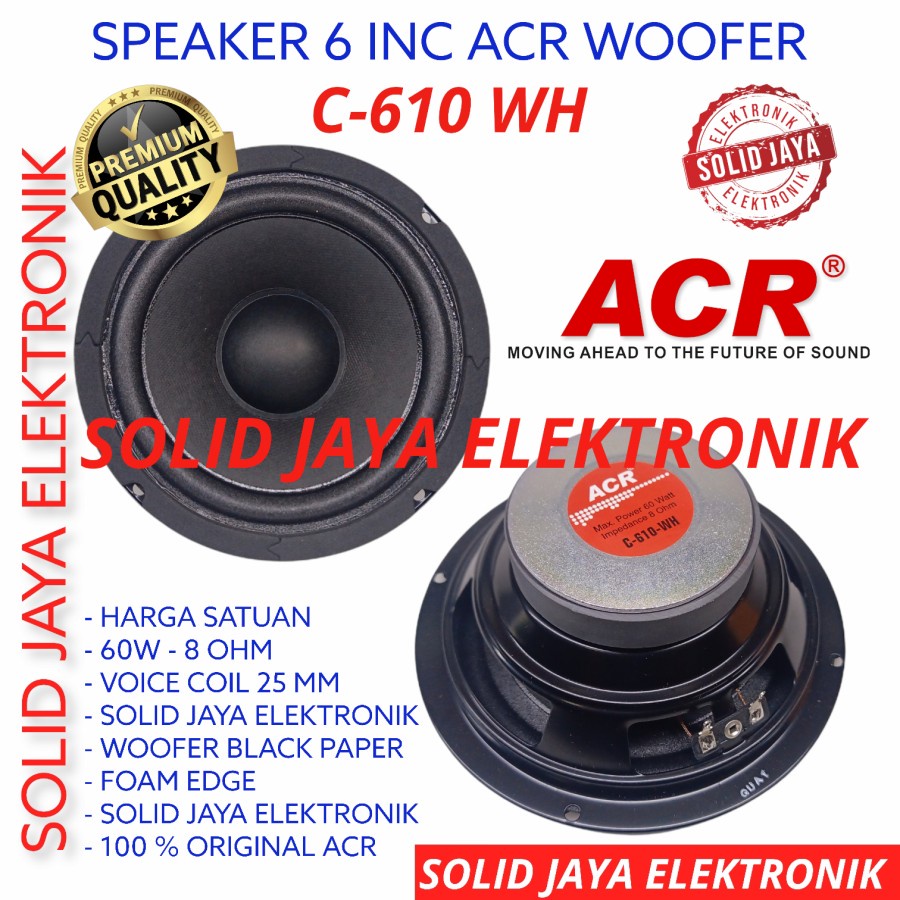 Jual SPEAKER ACR 6 INC C 610 WH WOOFER C-610-WH C-610 WH 6 INCH IN ...