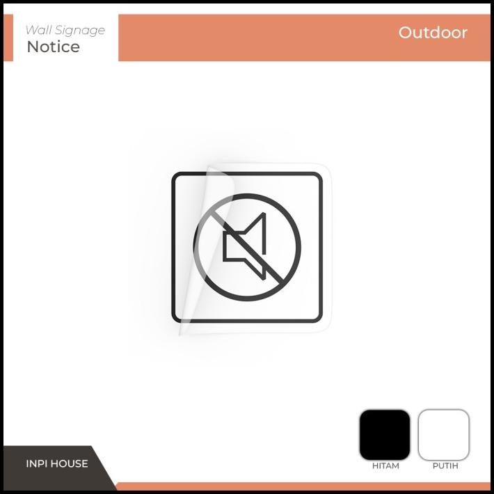 Jual Stiker Dilarang Berisik - No Noise Sign Sticker - Wall Sticker ...