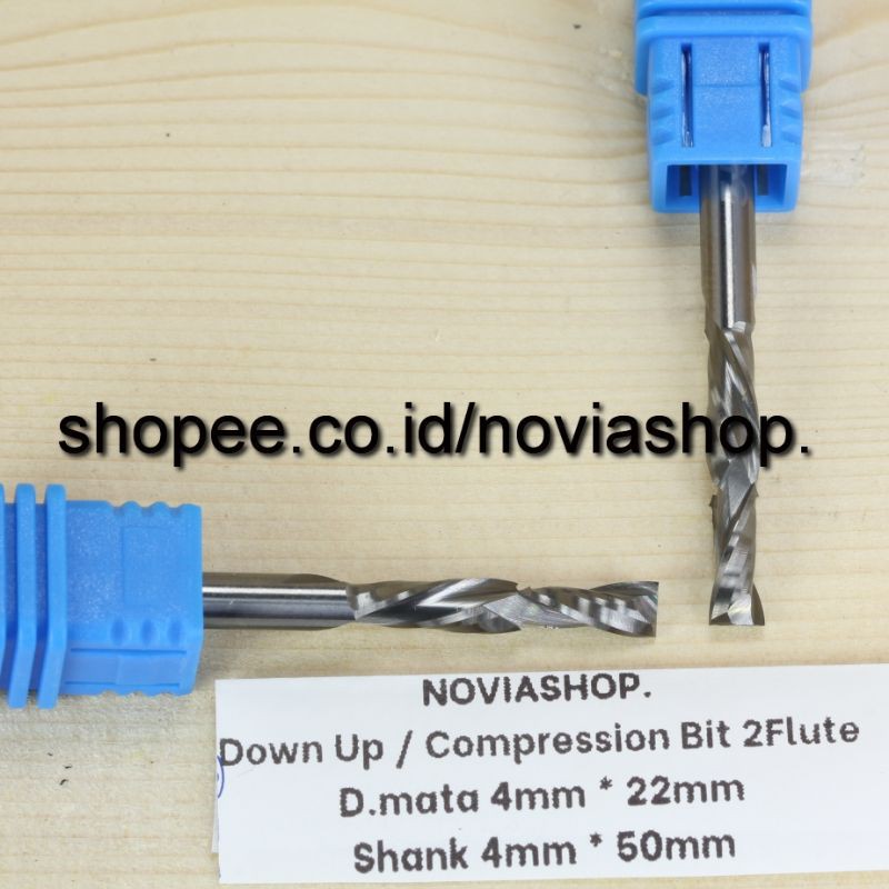 Jual Mata router CNC 4mm x 22 Down Up / Compression Bit 2Flute untuk ...