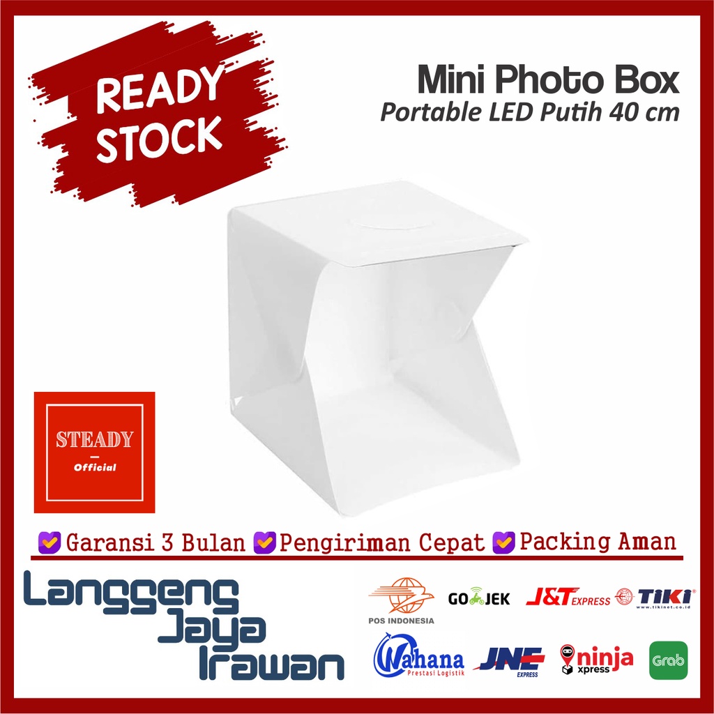Jual Paket Mini Photo Foto Studio Box Portable 40 cm Light Hitam ...