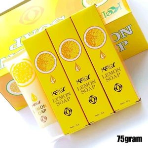 Jual 1 lusin isi 12 KELLY LEMON SOAP / SABUN WAJAH KELLY 75GR & 15GR ...