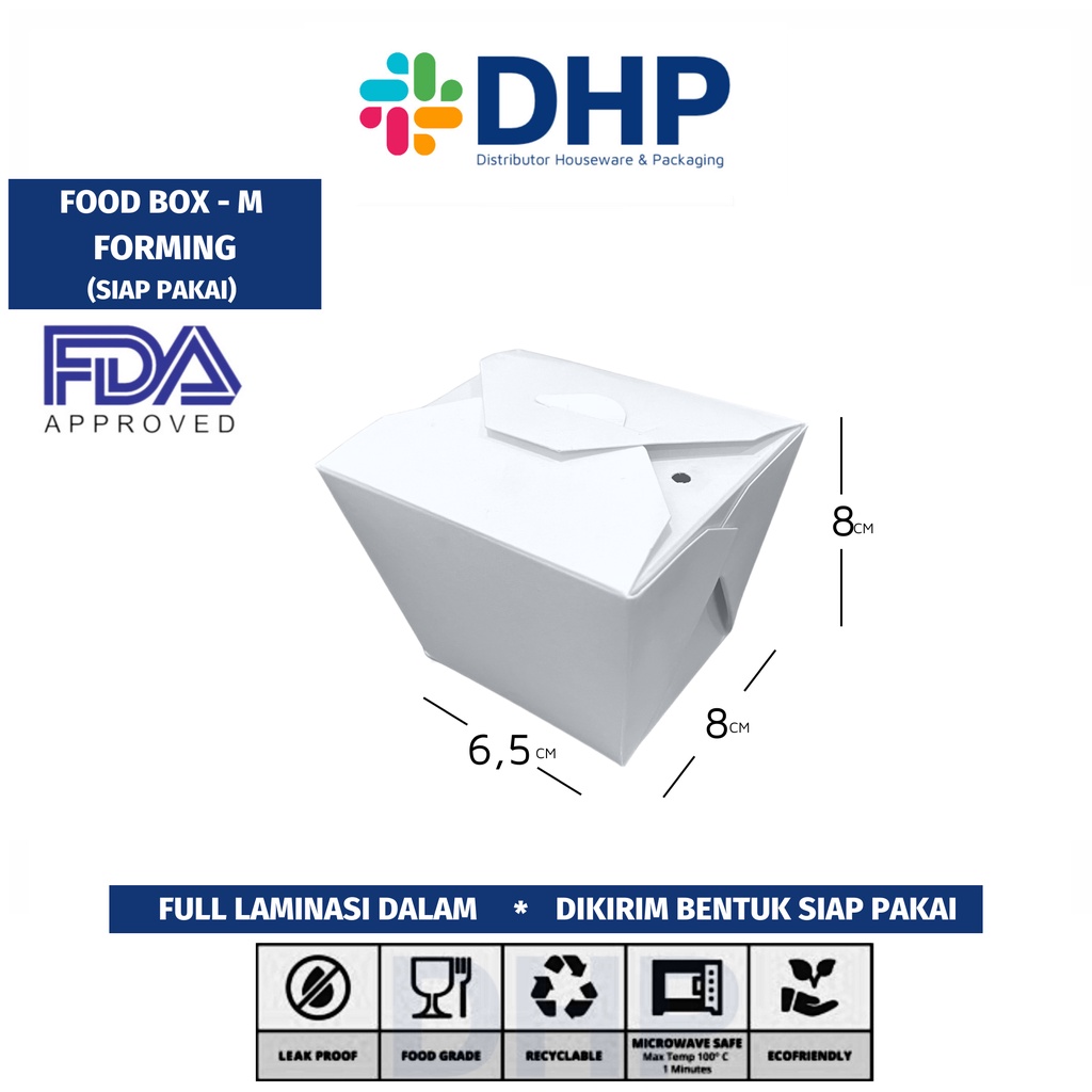 Jual FOOD PAIL Kotak Makan Kertas Paper Kertas Box Bento Kemasan Rice ...