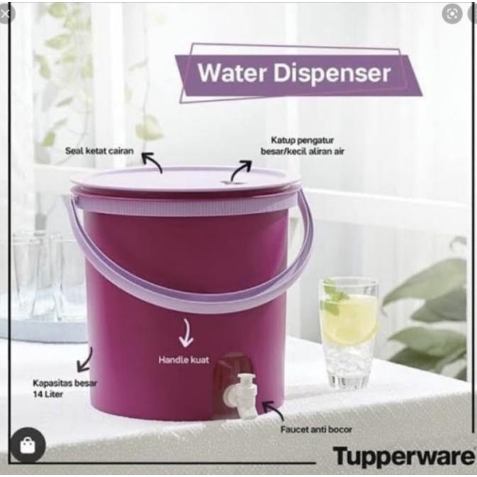 Jual Tempat Air minum Tupperware Dispenser ukuran 10 Liter | Shopee ...