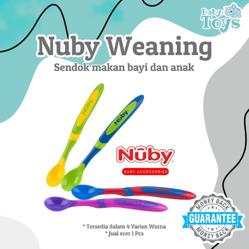 Jual Nuby Weaning Spoons Sendok Makan Bayi Garansi 100% | Shopee Indonesia