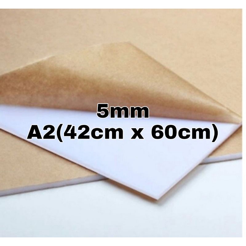 Jual Akrilik Sheet susu /Acrylic putih Lembaran Tebal 5mm ukuran A2 ...