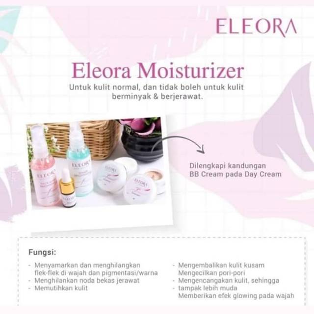 Jual Eleora Moisturizer di khususkan untuk sista yang sering di luar ...