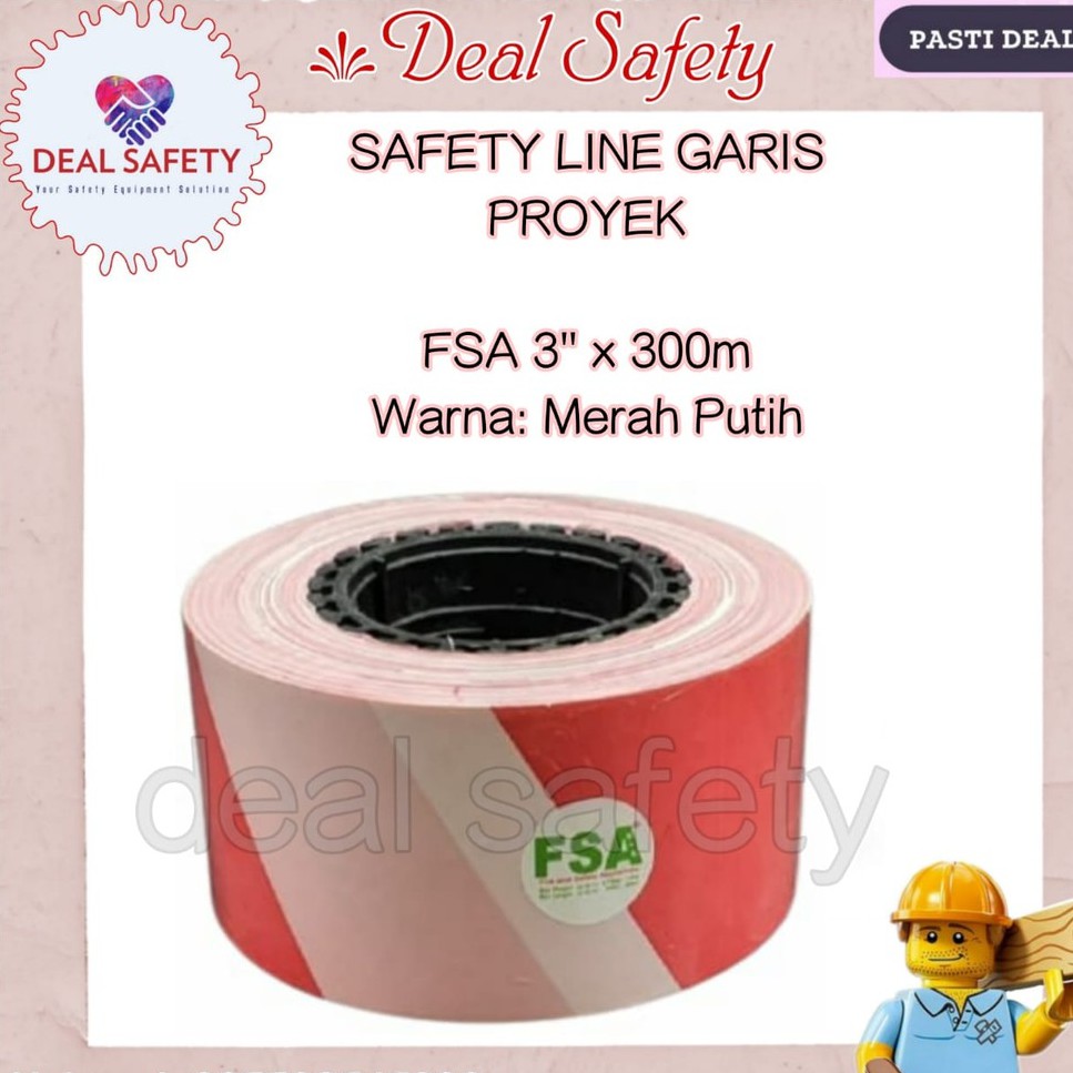 Jual Safety line Garis Proyek Police Line FSA 3"x300m Merah Putih ...