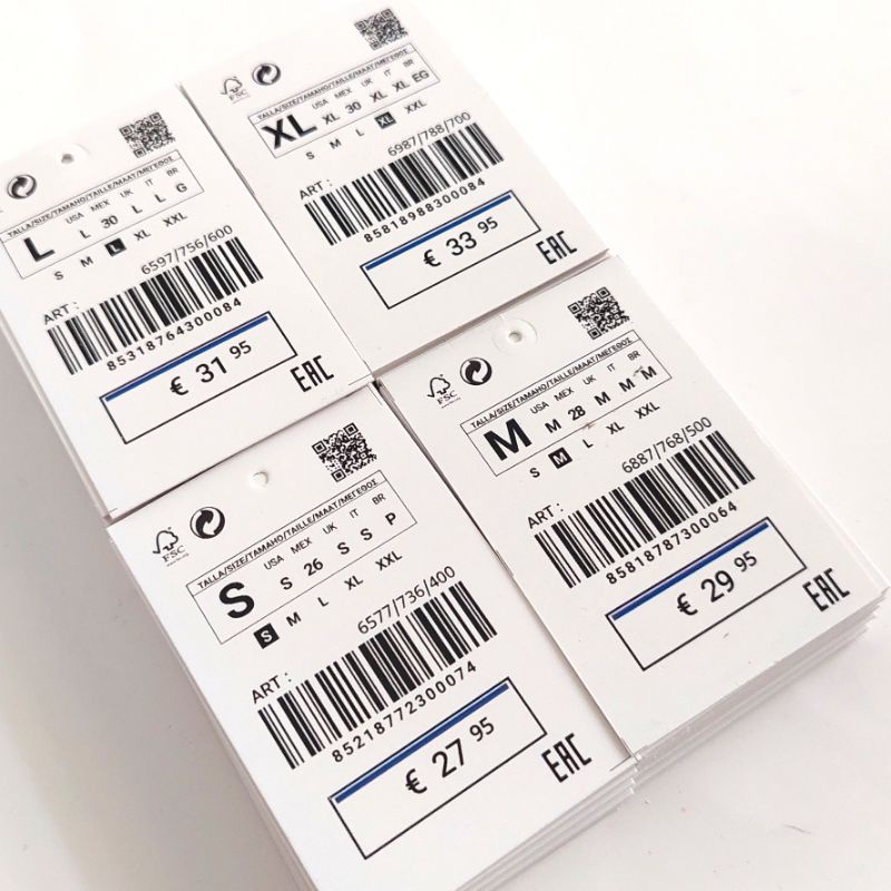 Jual hangtag 200 pcs label baju 4x6 SERI hang tag hantag handtag ...