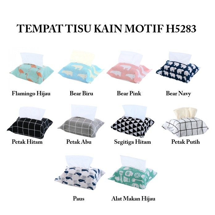Jual TEMPAT TISSUE KOTAK BAHAN KAIN Tisue Kamar Mandi Rumah WC Toilet ...