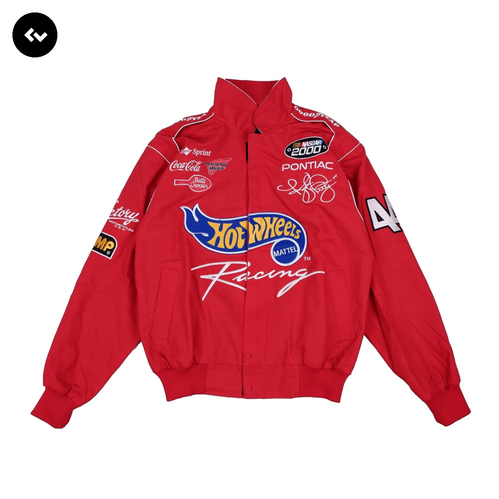 Jual NASCAR JACKET HOTWHEELS VINTAGE MATTEL RED CHASE AUTHENTICS ...