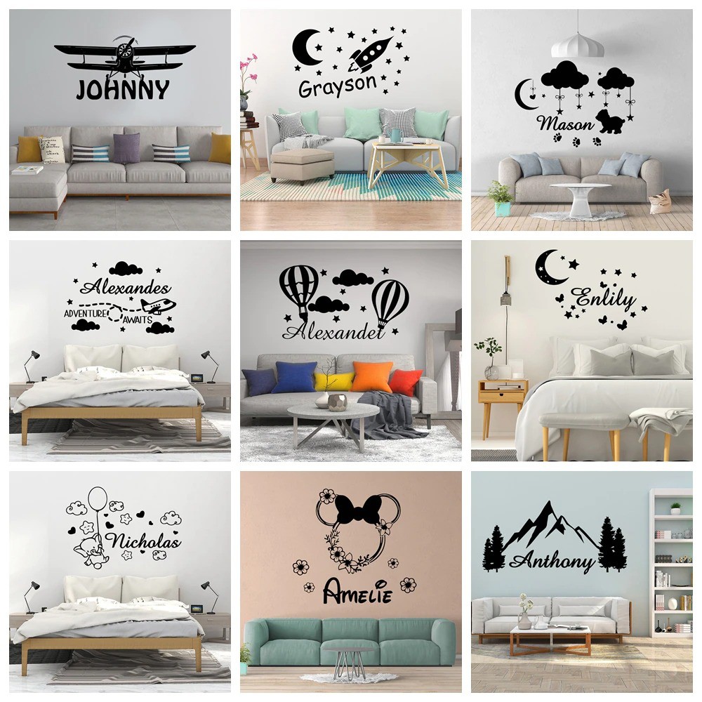 Jual Stiker Dinding Kamar Tidur Anak Custom Lucu Grup Wall Sticker ...
