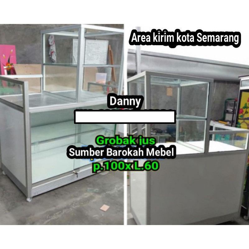 Jual Gerobag etalase juice 100 tanpa atap - Pre Order - (Khusus Kirim ...