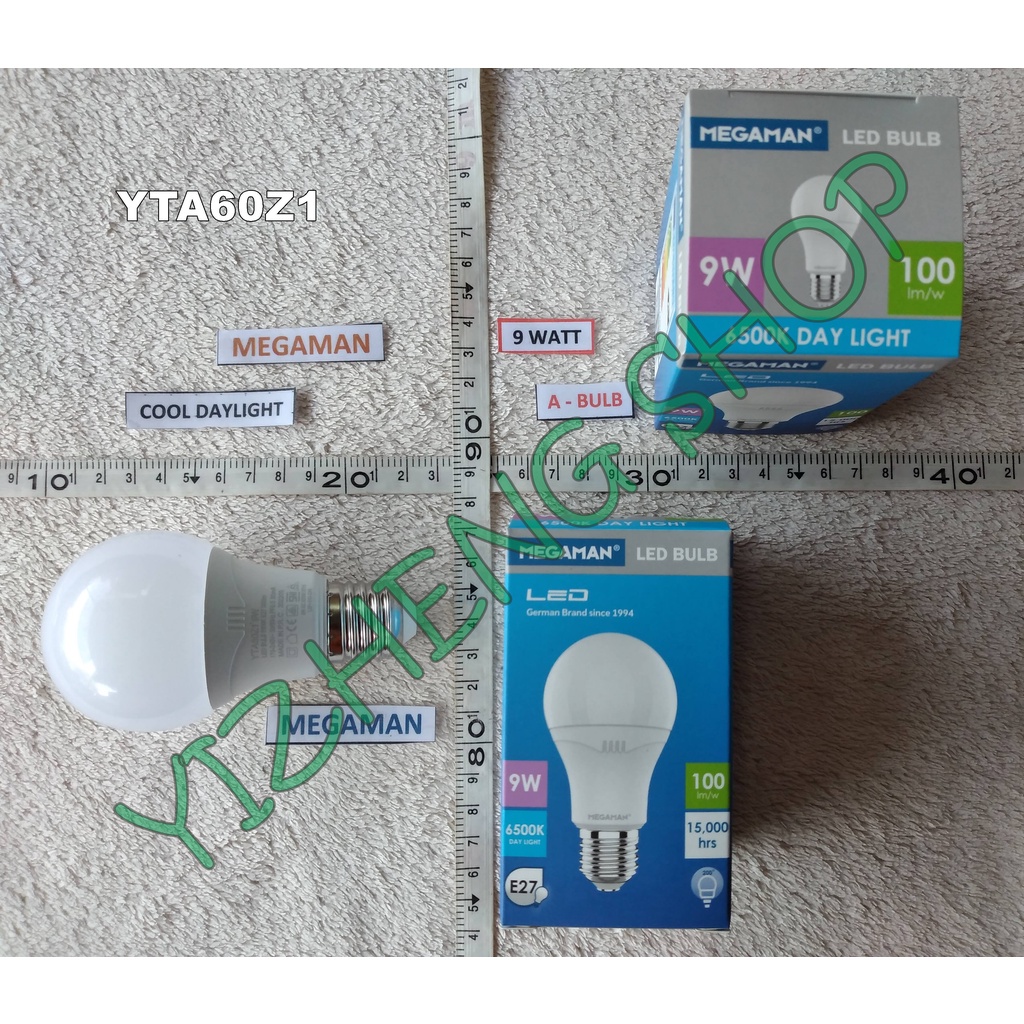 Jual LAMPU LED MEGAMAN 9W (CAHAYA PUTIH) YTA60Z1 | Shopee Indonesia