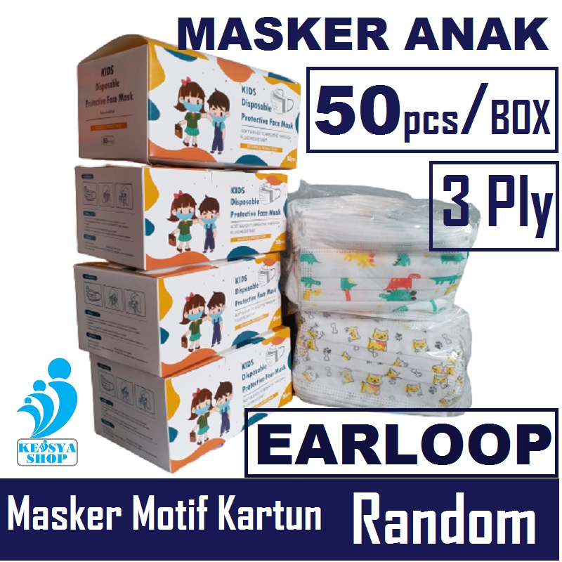 Jual Masker Anak Motif / Karakter 3 Ply Isi 50 Pcs / Box - Non Medis ...