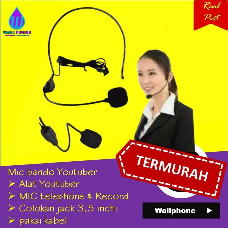 Jual mic bando microphone on clip alat youtuber buat handphone | Shopee ...