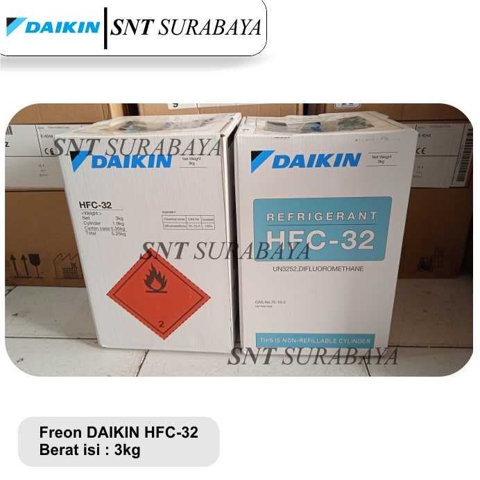 Jual FREON DAIKIN R32 HFC 32 - 3 Kg , Freon Daikin R32, daikin R 32 | Shopee Indonesia