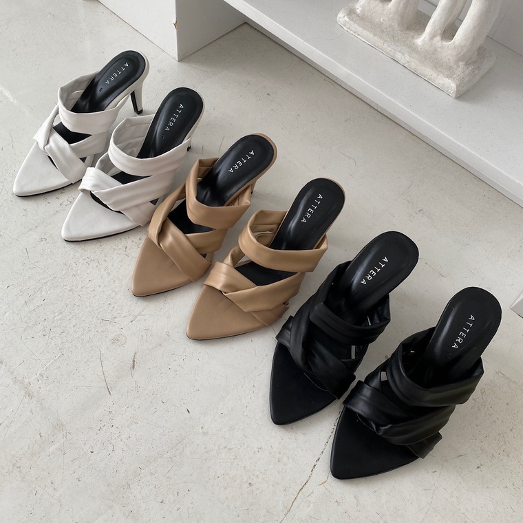 Jual ATTERA - MEGHAN (black/white/nude) - Sepatu Sandal Hak Wanita 7cm ...