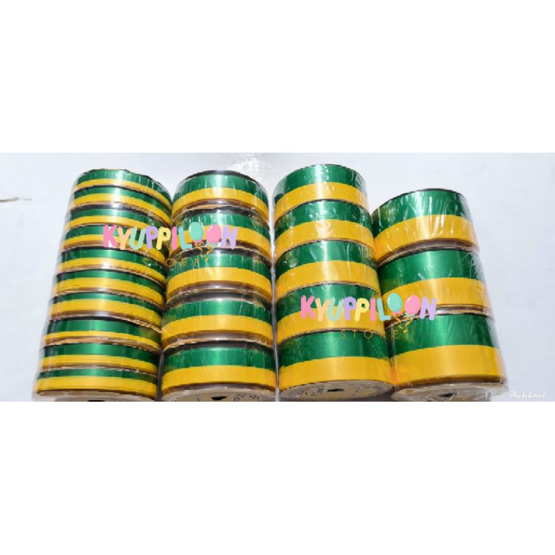 Jual Pita Jepang Ribbon Warna Hijau Kuning / Pita Idul Fitri / Dekorasi ...
