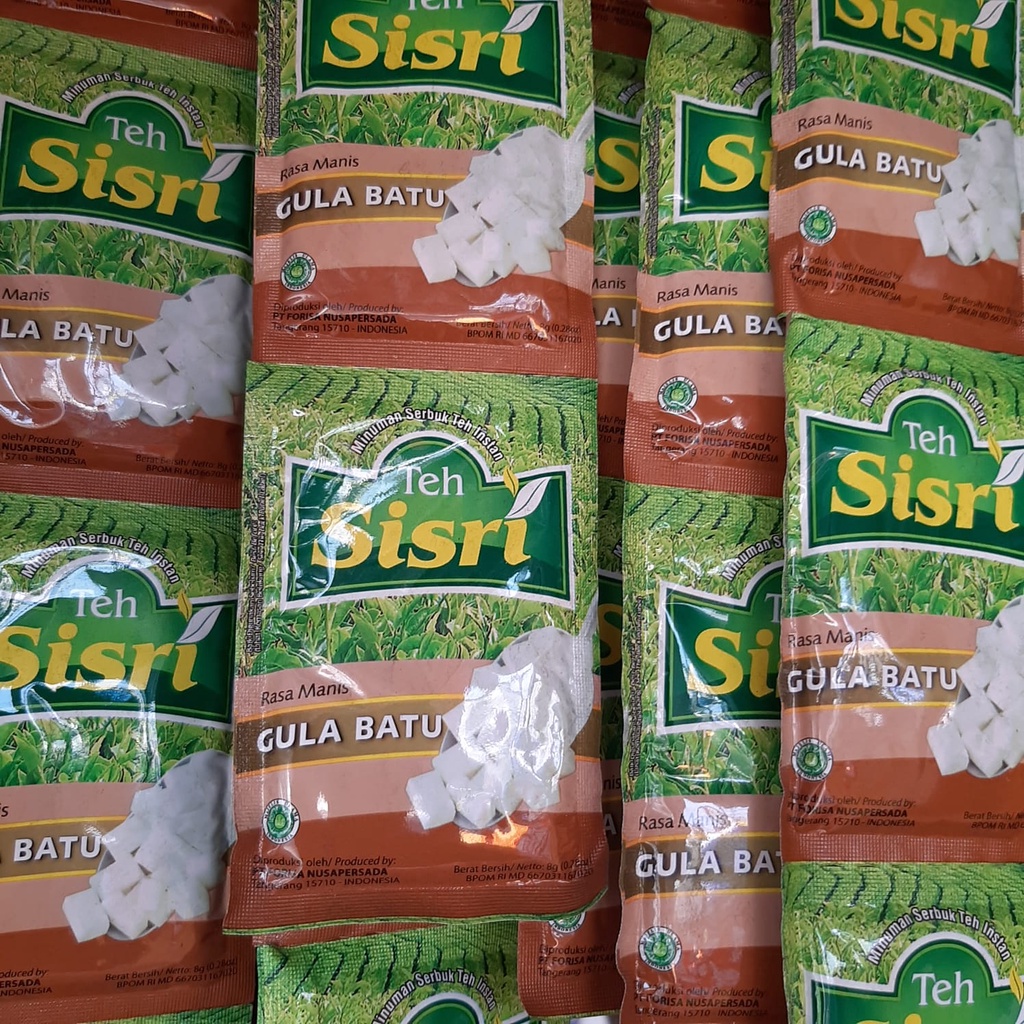 Jual teh sisri aneka rasa renceng isi 10 sachet rasa gula batu | Shopee ...