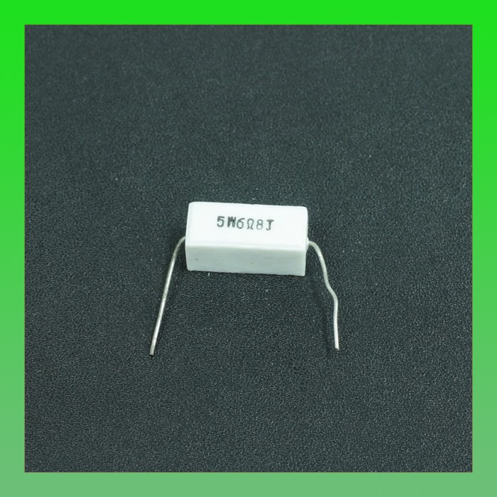 Jual RESISTOR Kapur 5W 6Ω 8J / 5 WATT 6 OHM 8 J / R Putih / TAIWAN ...
