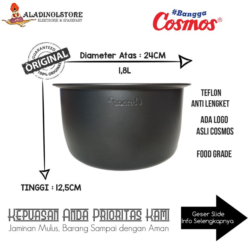 Jual Panci Teflon MagicCom COSMOS 1.8L CRJ 3302 ORIGINAL | Shopee Indonesia
